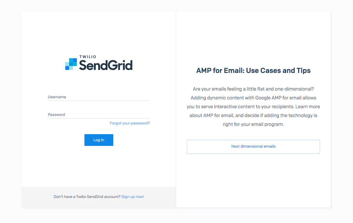 SendGrid – Login page - Find SaaS Websites inspiration